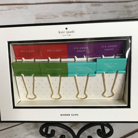 kate spade | Office | Kate Spade Hold On Tight Binder Clips Set | Poshmark